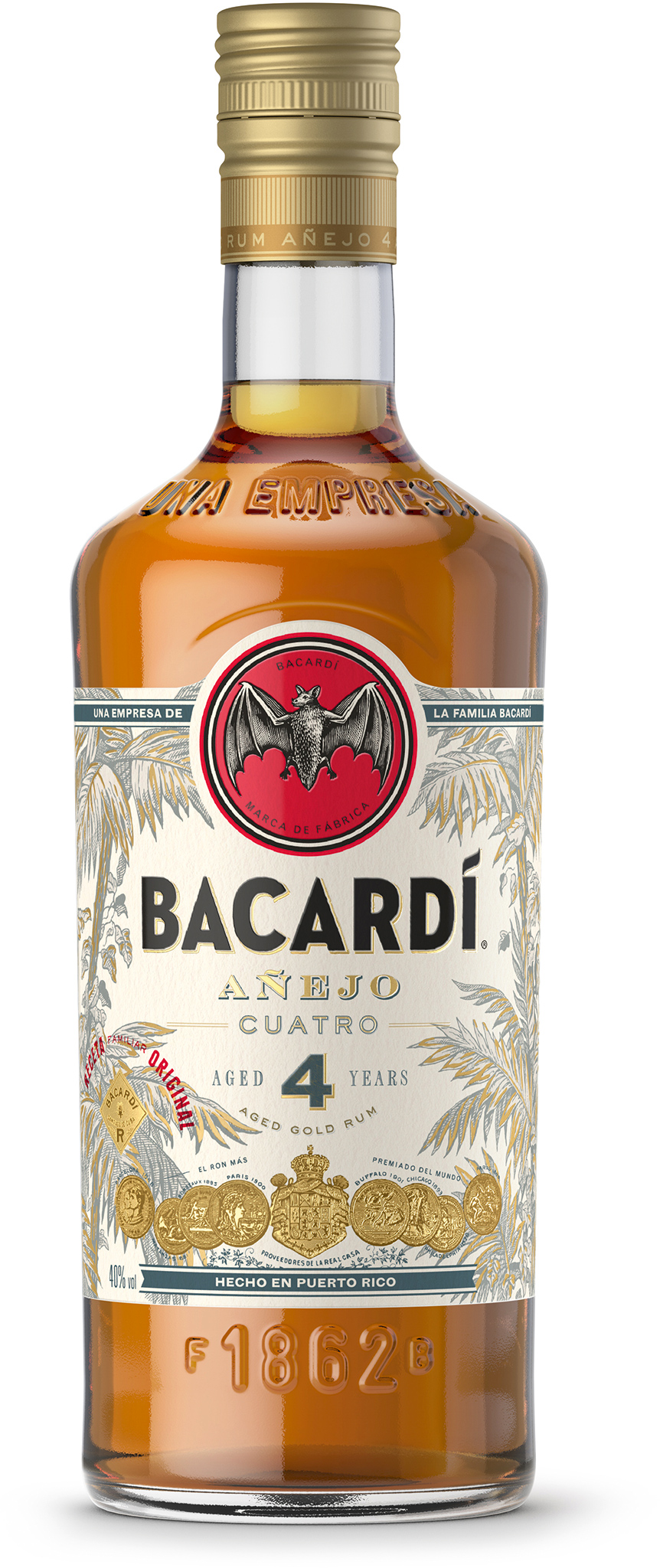 Rhum Bacardi Anejo Cuatro 4 ans 40° - Alloboissons