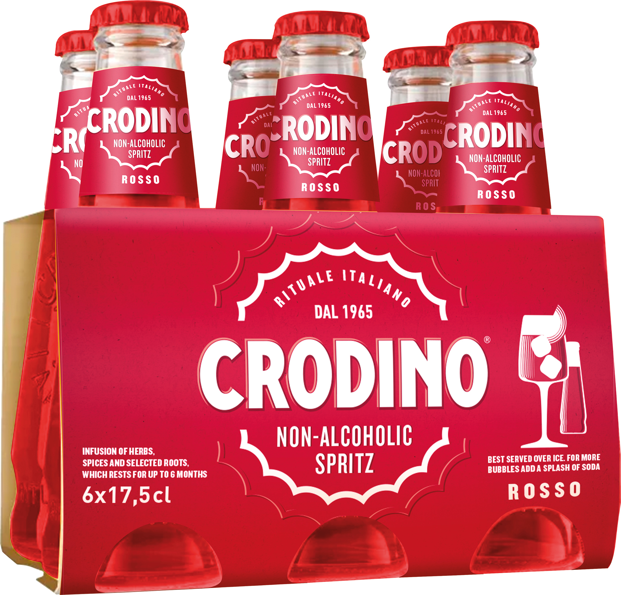 Crodino rosso non alcoholic spritz 4x6-pk - Alloboissons